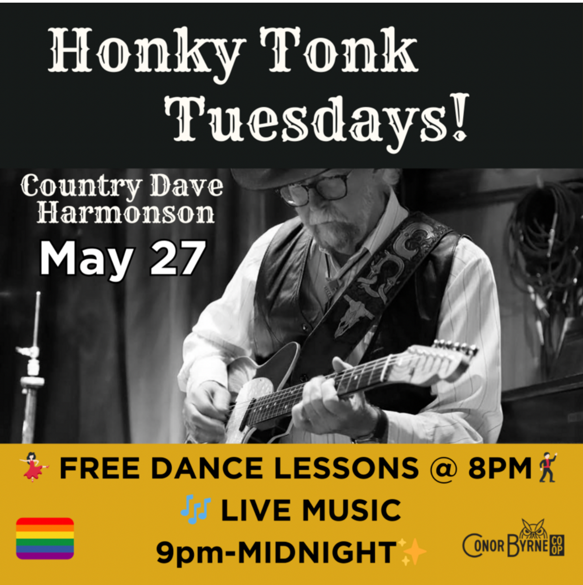 Honky Tonk Tuesday with Country Dave at Conor Byrne Pub in Seattle, WA ...