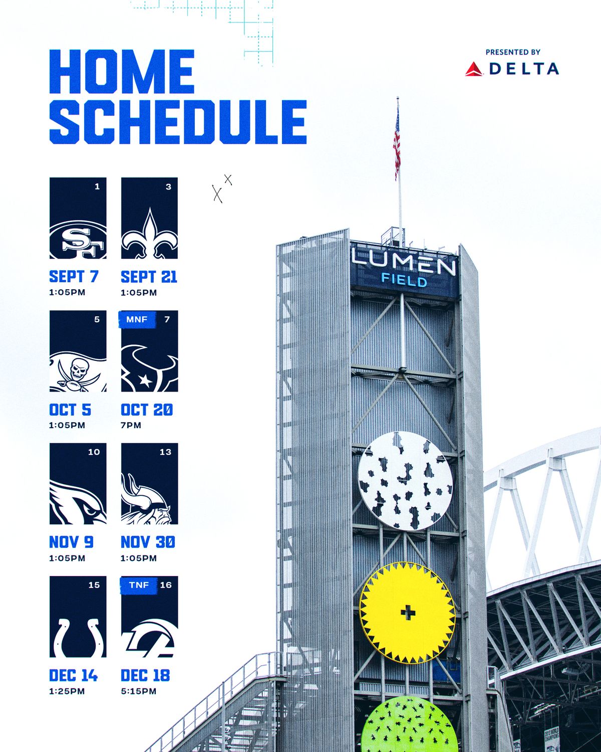 Seattle Seahawks 2025 Home Games at Lumen Field in Seattle, WA ...