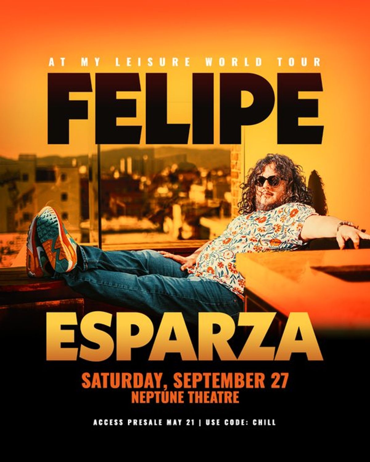 Felipe Esparza: At My Leisure World Tour at Neptune Theatre in Seattle ...
