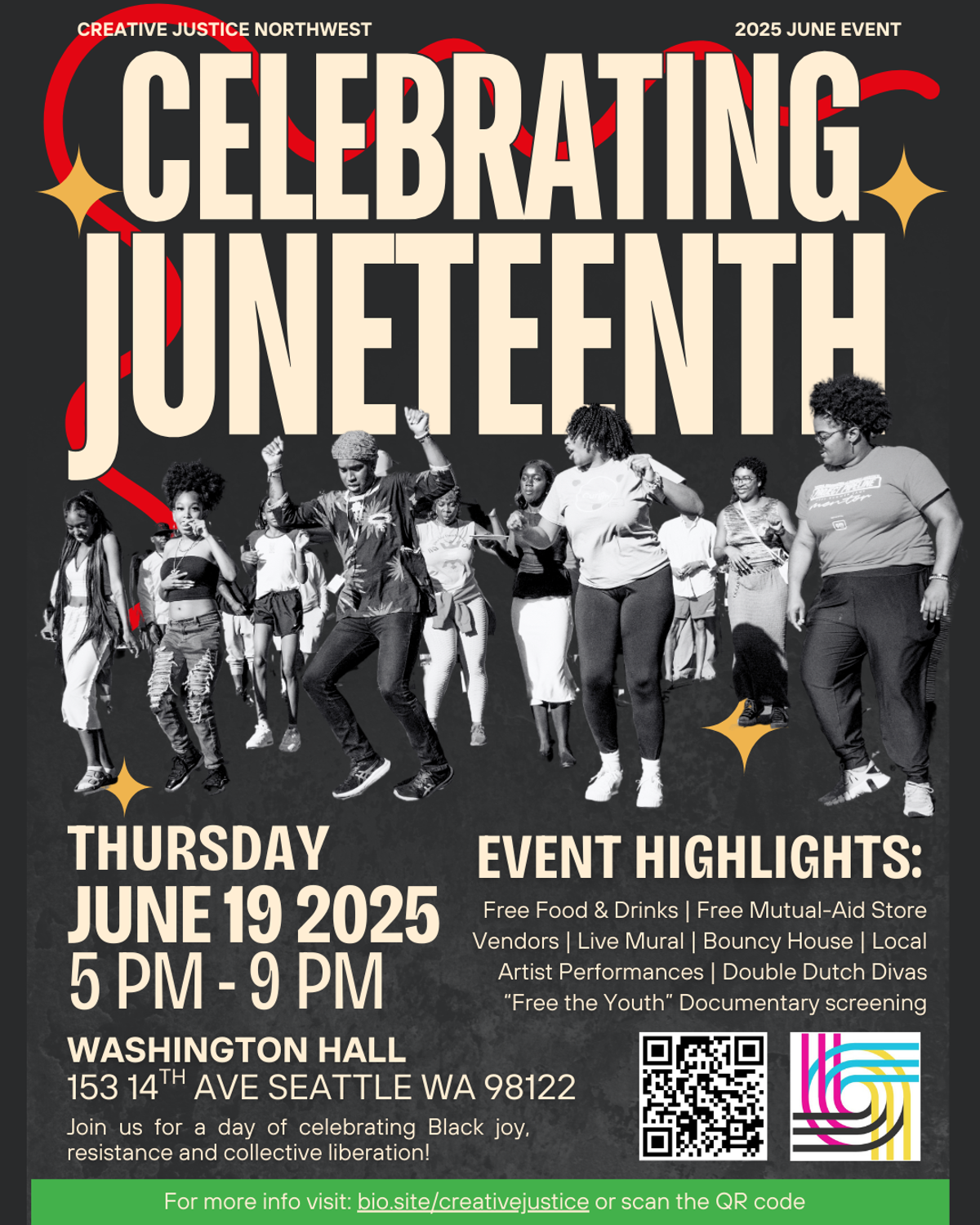 Juneteenth Freedom Day w/ Creative Justice at Washington Hall in ...