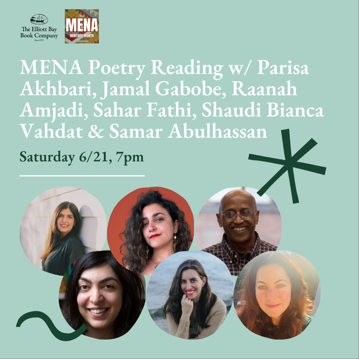 MENA Poetry w/ Parisa Akhbari, Jamal Gabobe, Raanah Amjadi, Sahar Fathi ...