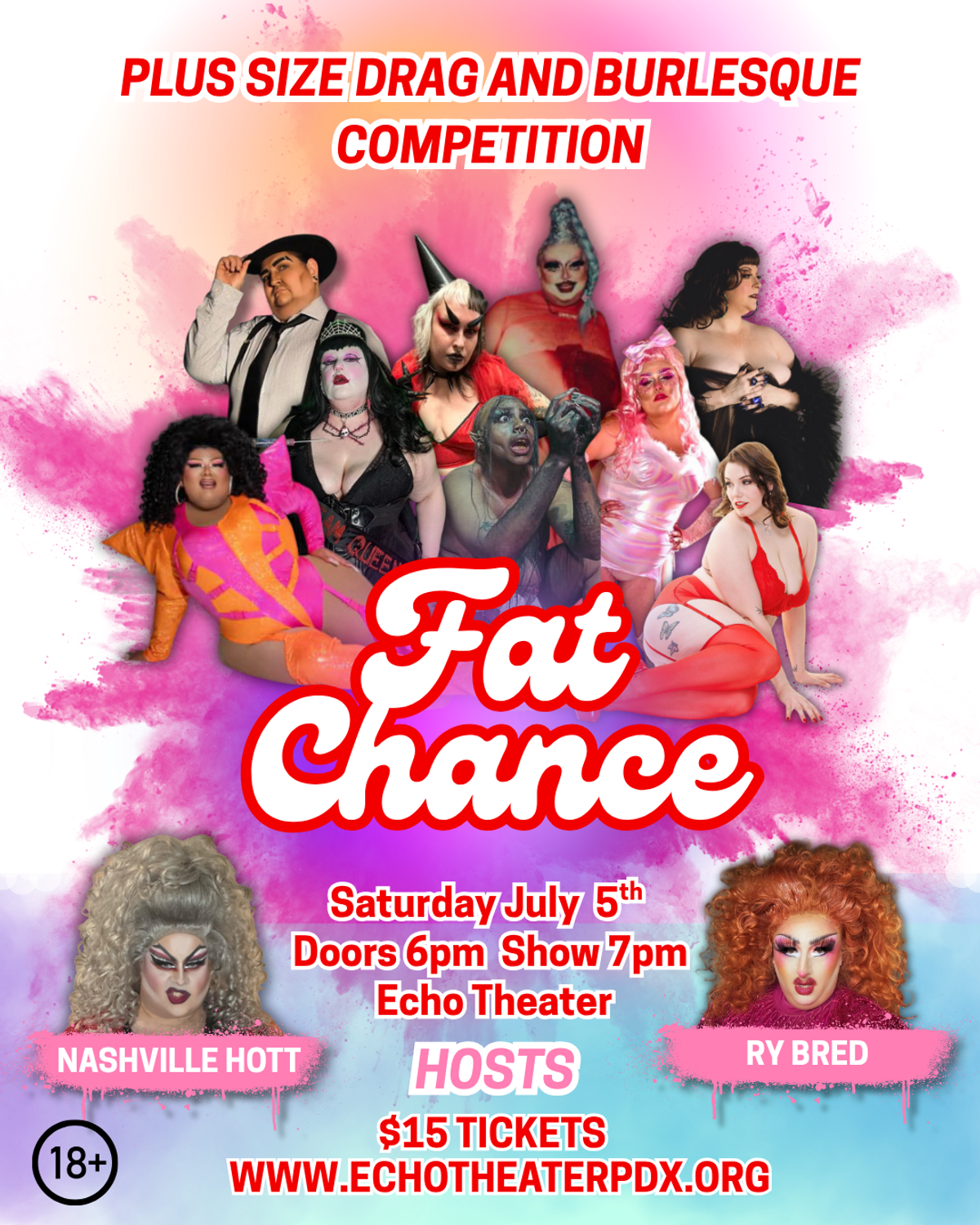 Fat Chance! Plus Size Drag and Burlesque Competition at Echo Theater in ...