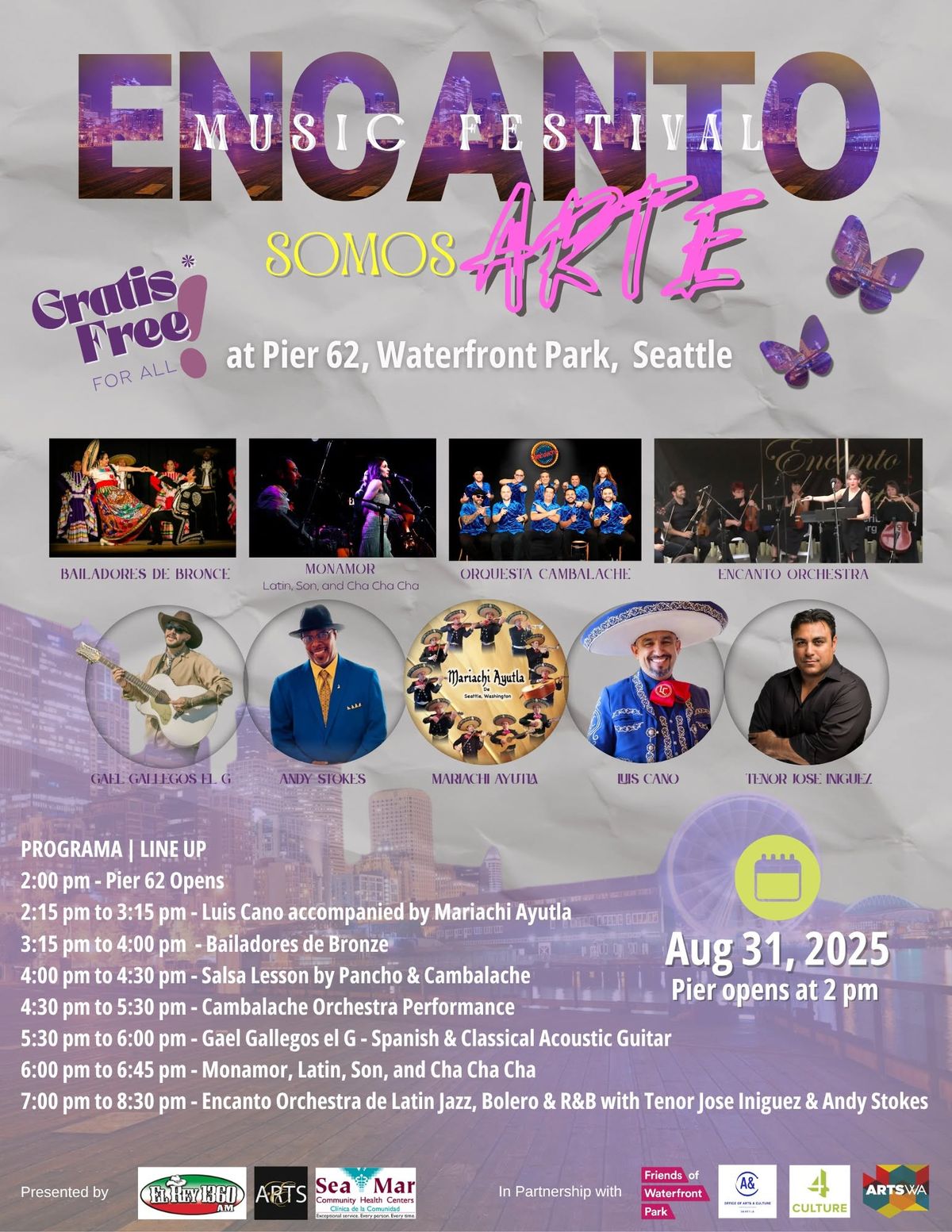 Encanto Music Festival - Somos Arte at Pier 62 in Seattle, WA - Sunday ...