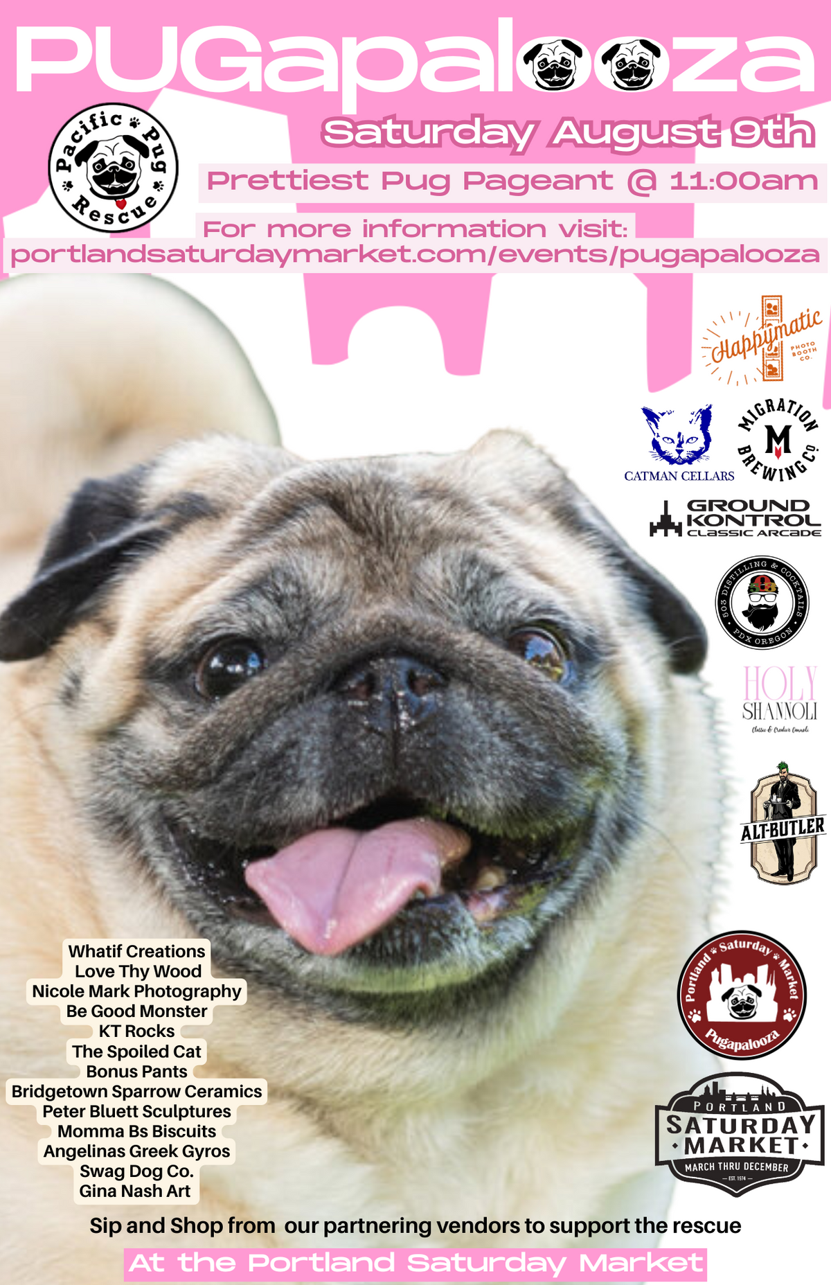 Portland Saturday Market x Pacific Pug Rescue PUGapalooza at Portland ...