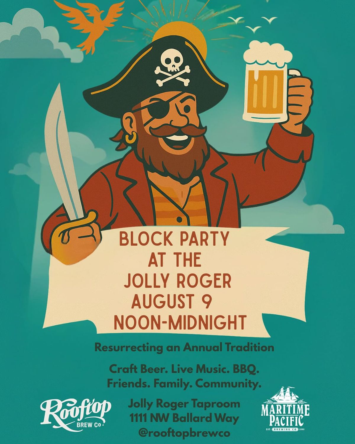 Rooftop Brewing & Pacific Maritime Block Party at Jolly Roger Taproom ...