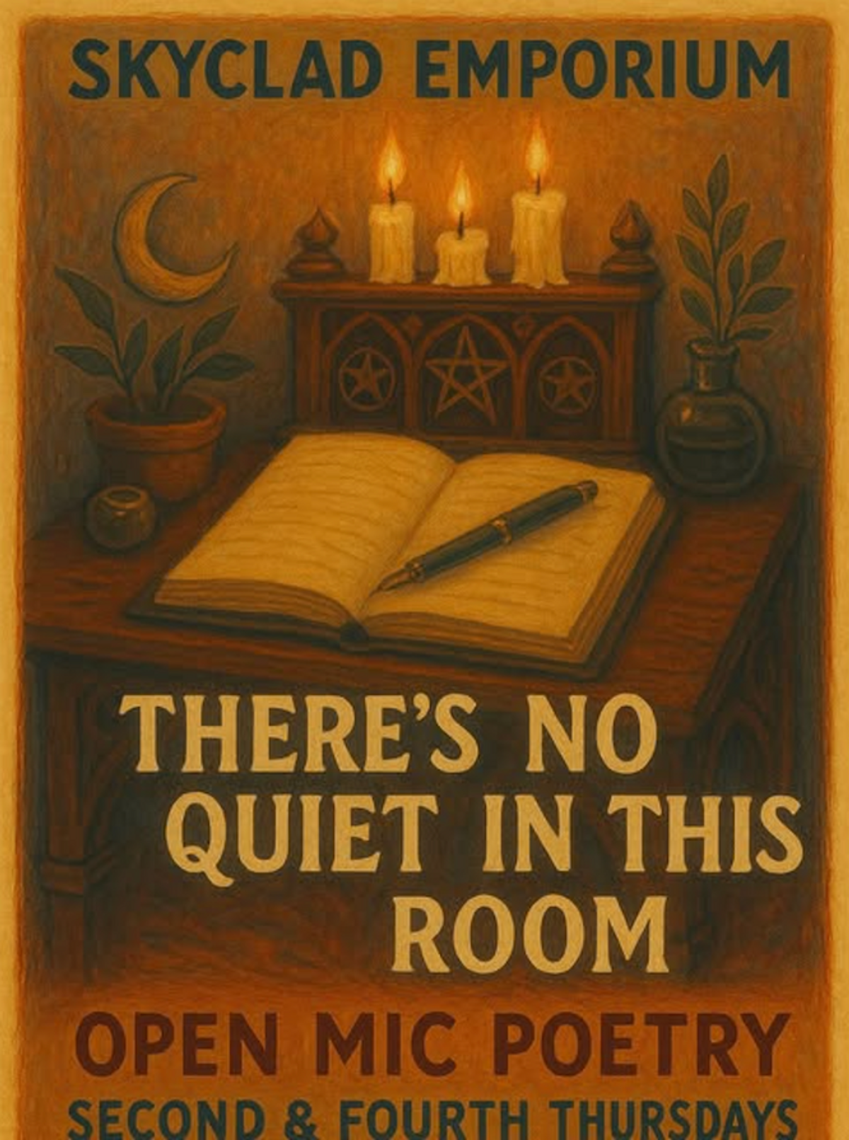There’s No Quiet In This Room - Poetry Open Mic at Skyclad Emporium in ...