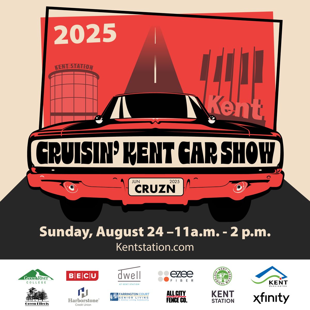 Cruisin Kent Car Show at Kent Station Stage in Kent, WA - Sunday ...