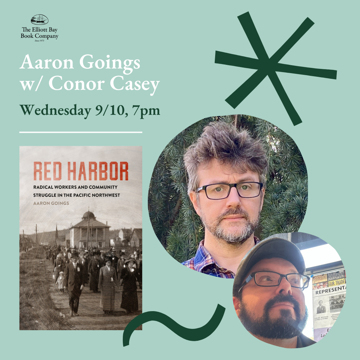 Aaron Goings with Conor Casey at Elliott Bay Book Company in Seattle ...