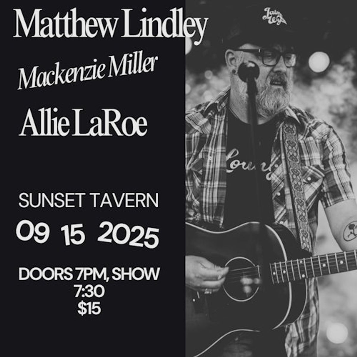 Matthew Lindley, Mackenzie Miller, Allie LaRoe at Sunset Tavern in ...