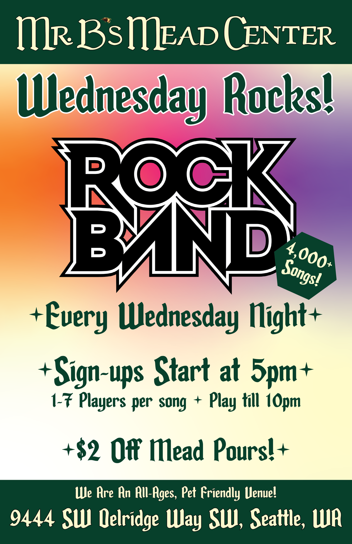 Wednesdays Rock: Rock Band at Mr. B's Mead Center at Mr. B's Mead ...