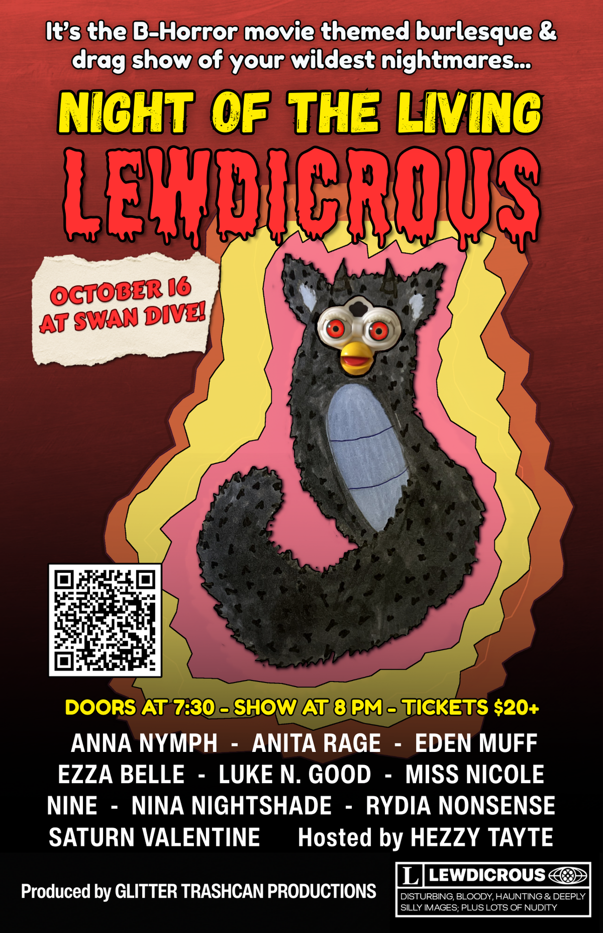 Night of the Living LEWDicrous at Swan Dive in Portland, OR - Thursday ...