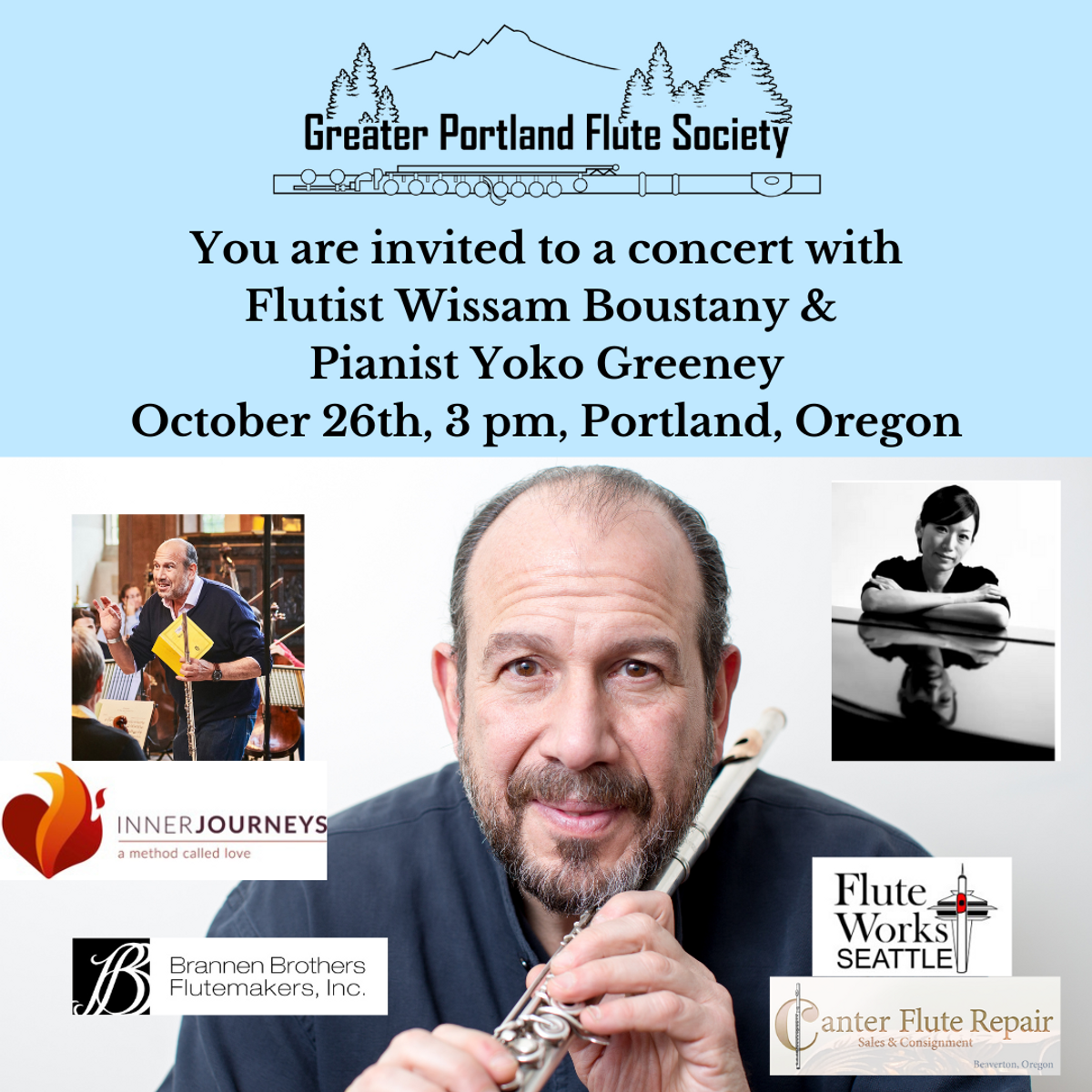 Flutist Wissam Boustany & Pianist Yoko Greeney in Concert at Cedar ...