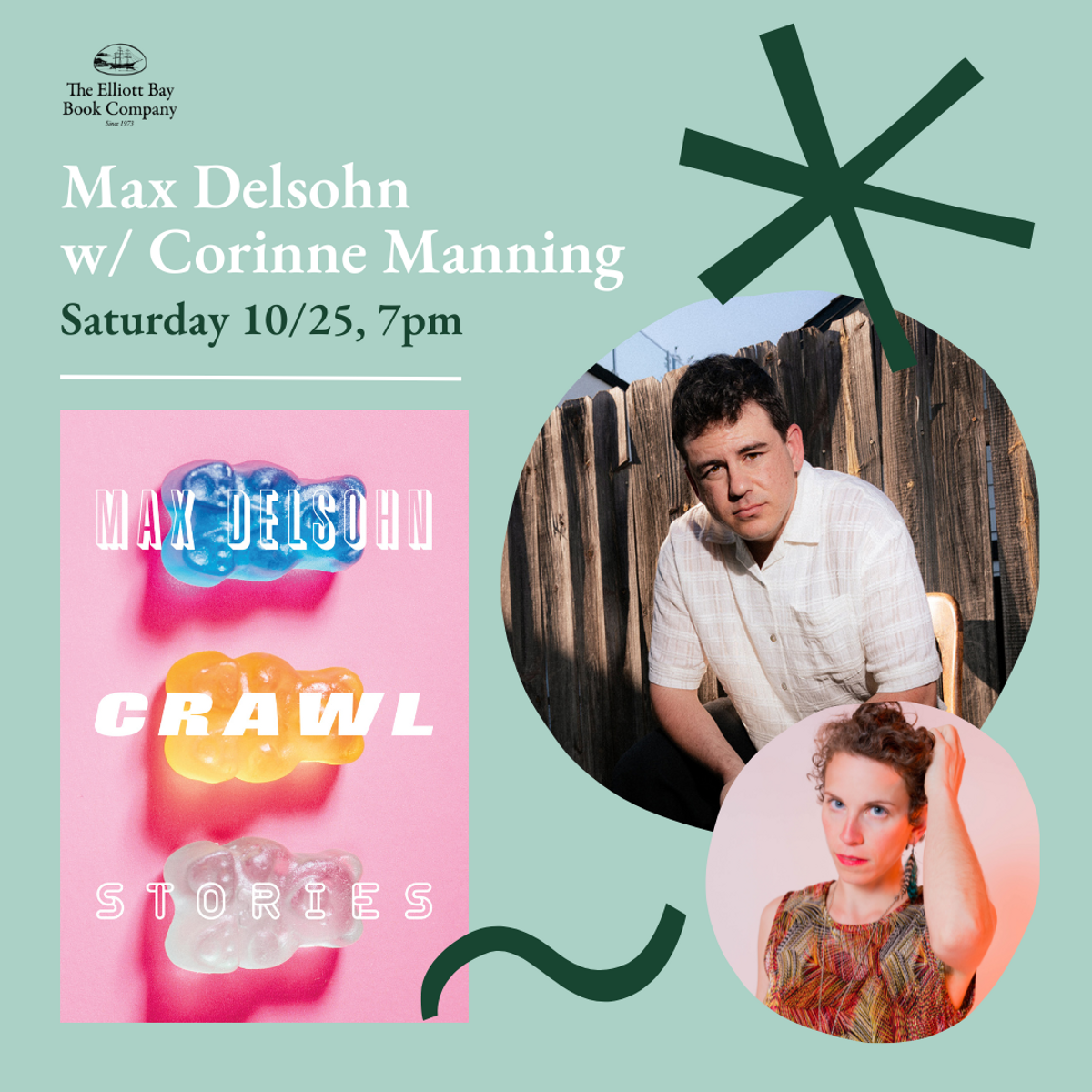 Max Delsohn with Corinne Manning at Elliott Bay Book Company in Seattle ...