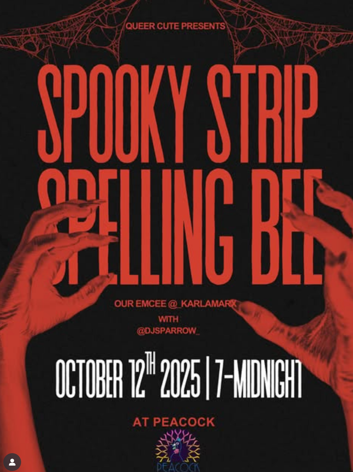 Spooky Strip Spelling Bee at Peacock in Portland, Oregon - Sunday ...