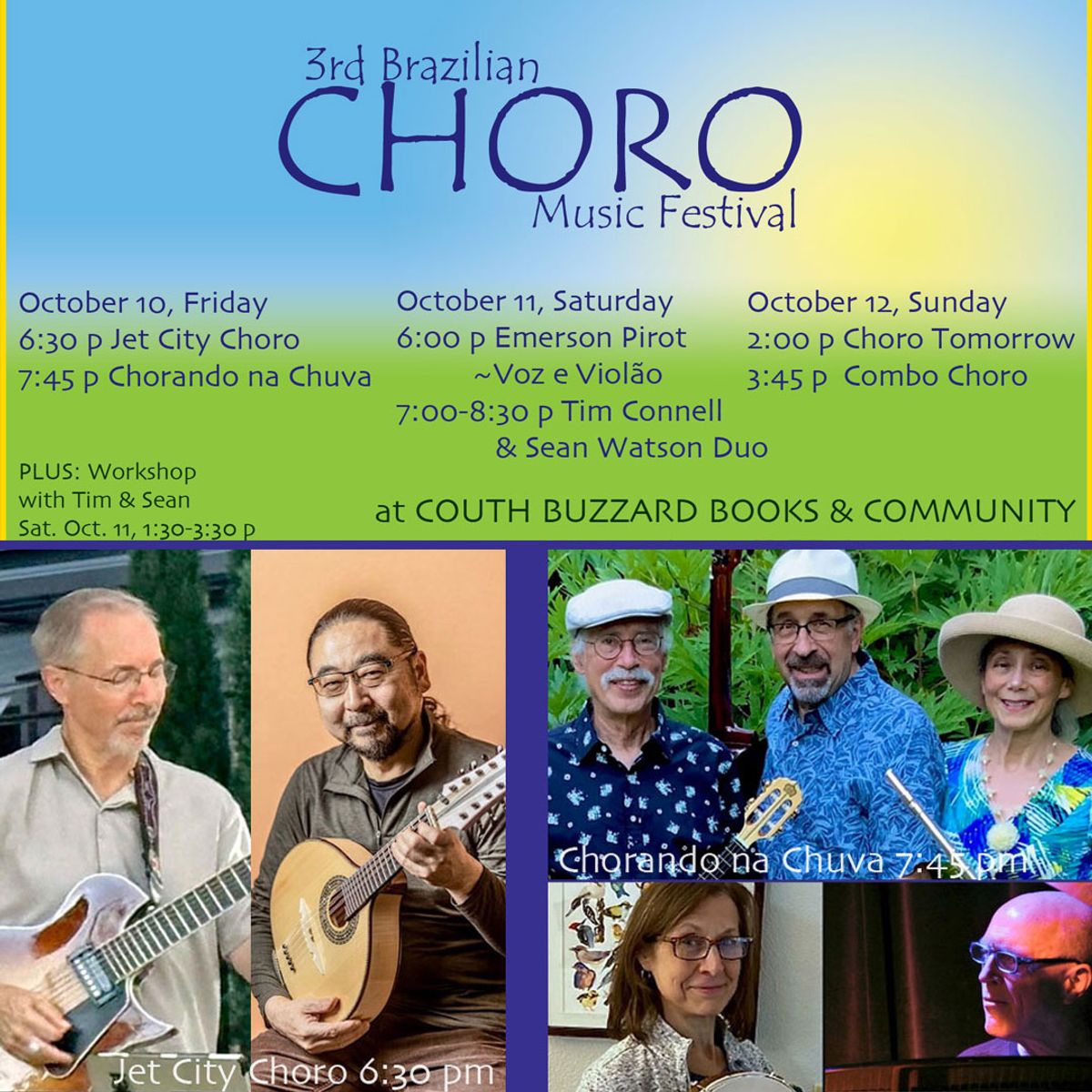 3rd Brazilian Choro Music Festival - Chorando na Chuva / Jet City Choro ...
