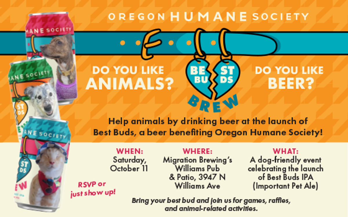 Best Buds Launch Party by Oregon Humane Society at Migration Brewing ...