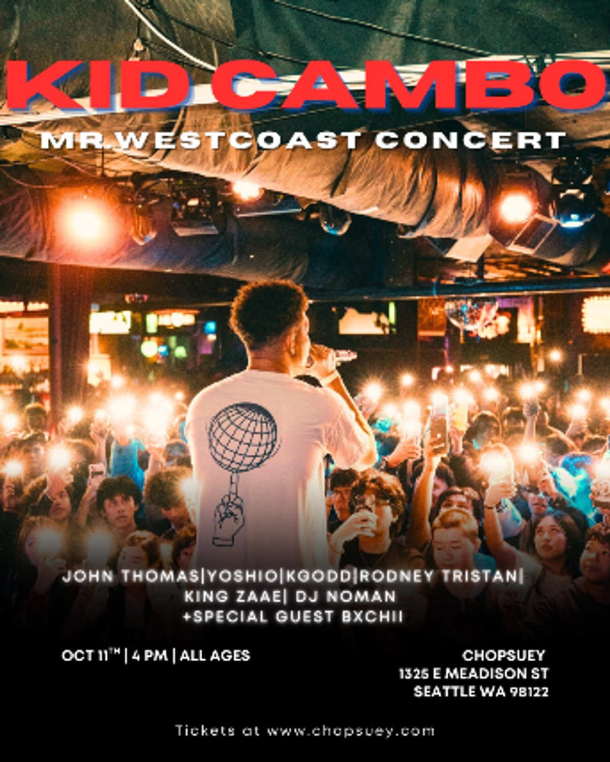 Kid Cambo: Mr. Westcoast Concert at Chop Suey in Seattle, WA - Saturday ...
