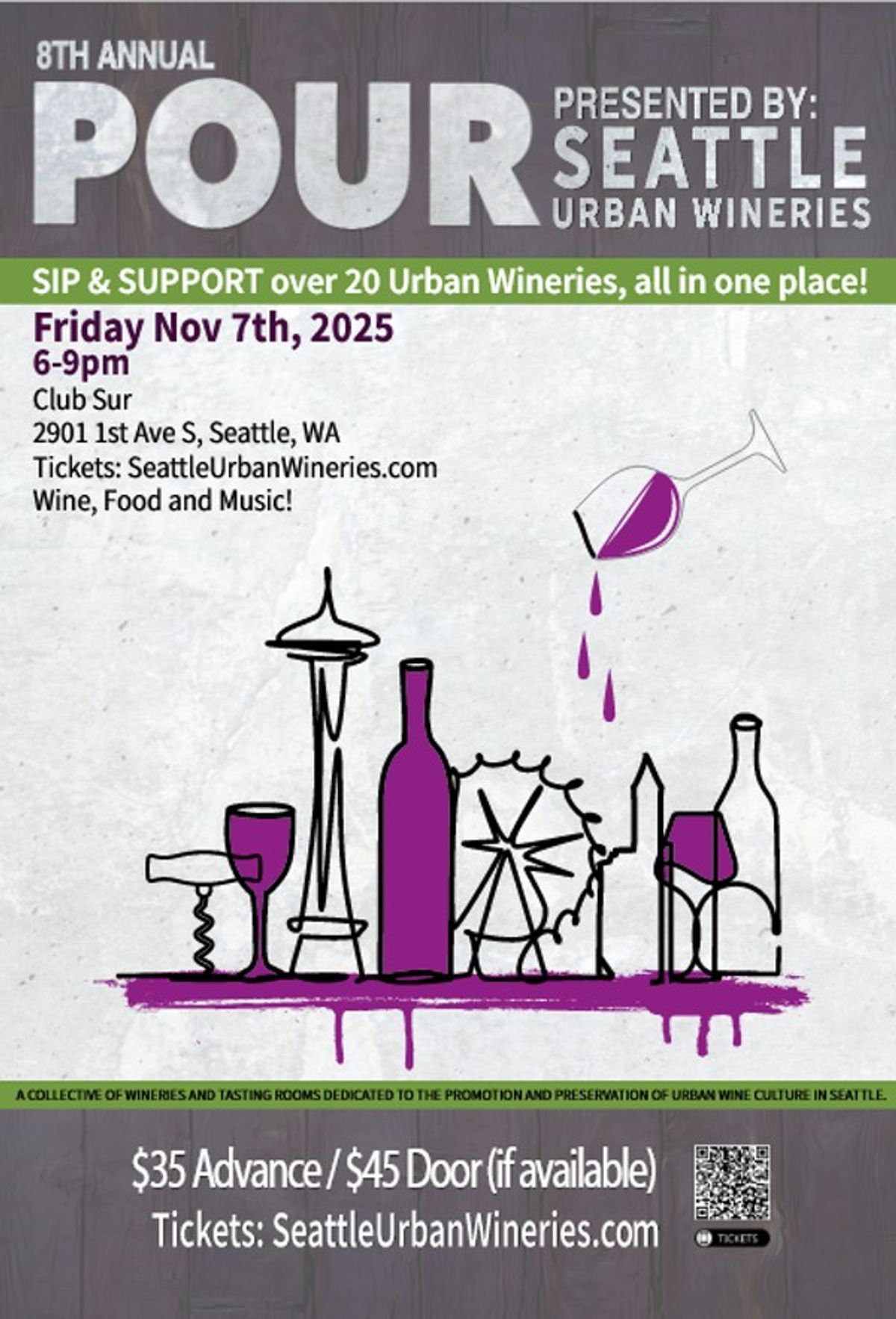POUR 2025 Presented by Seattle Urban Wineries at Club Sur in Seattle ...