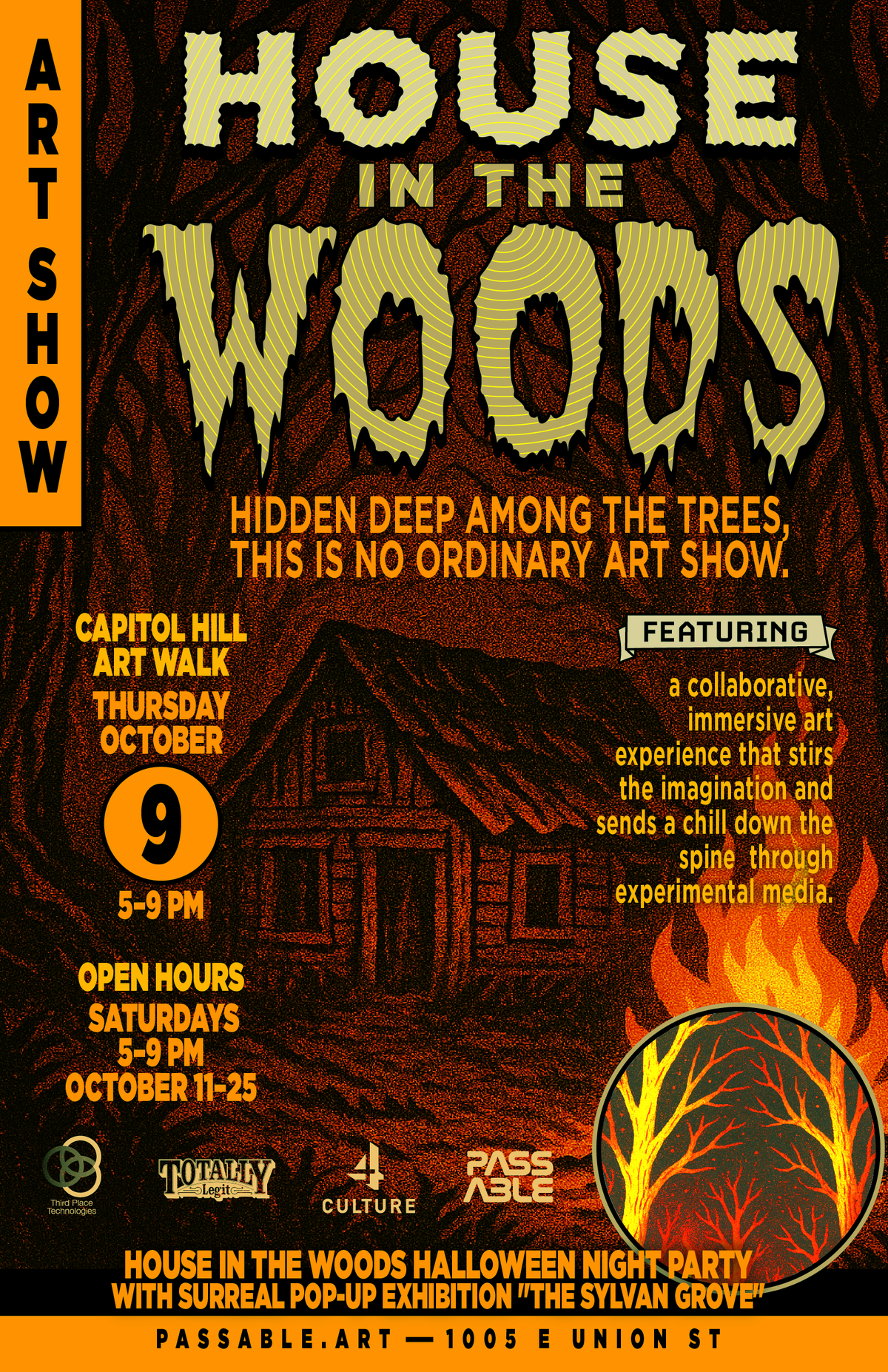 House in the Woods Art Show and Halloween Night Party at Passable: a ...