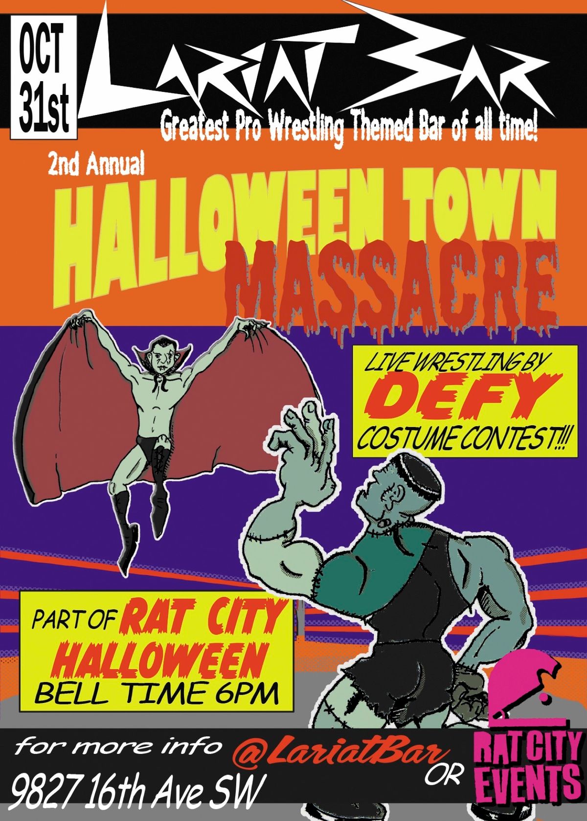 Halloween Town Massacre at Lariat Bar in Seattle, WA - Friday, October ...