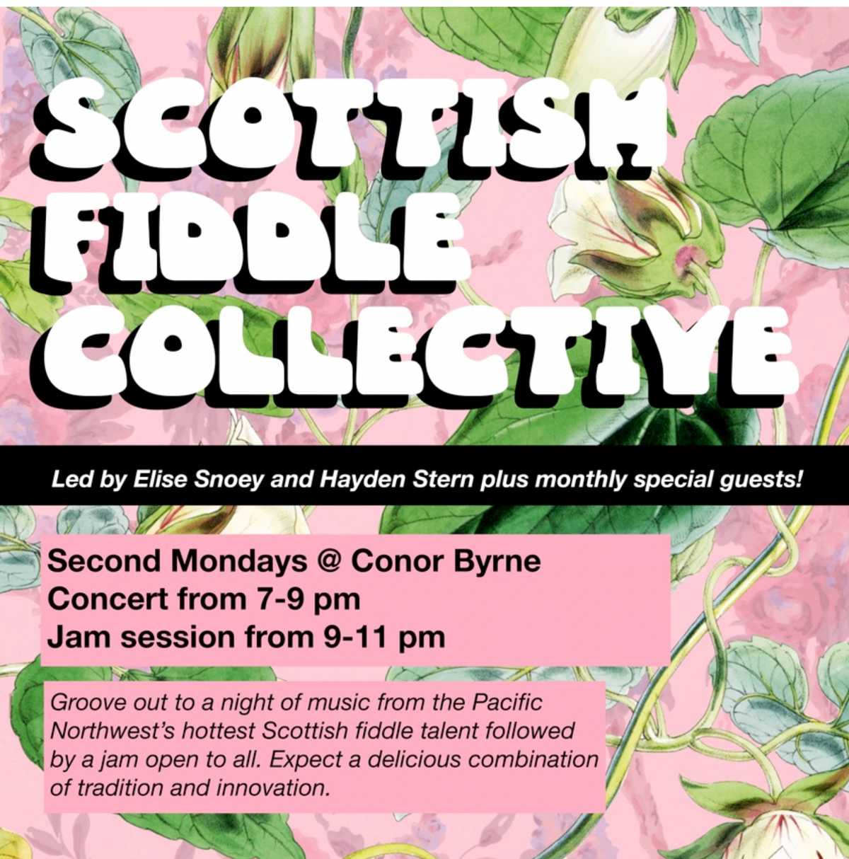 Scottish Fiddle Collective Second Mondays at Conor Byrne Co-op at Conor ...