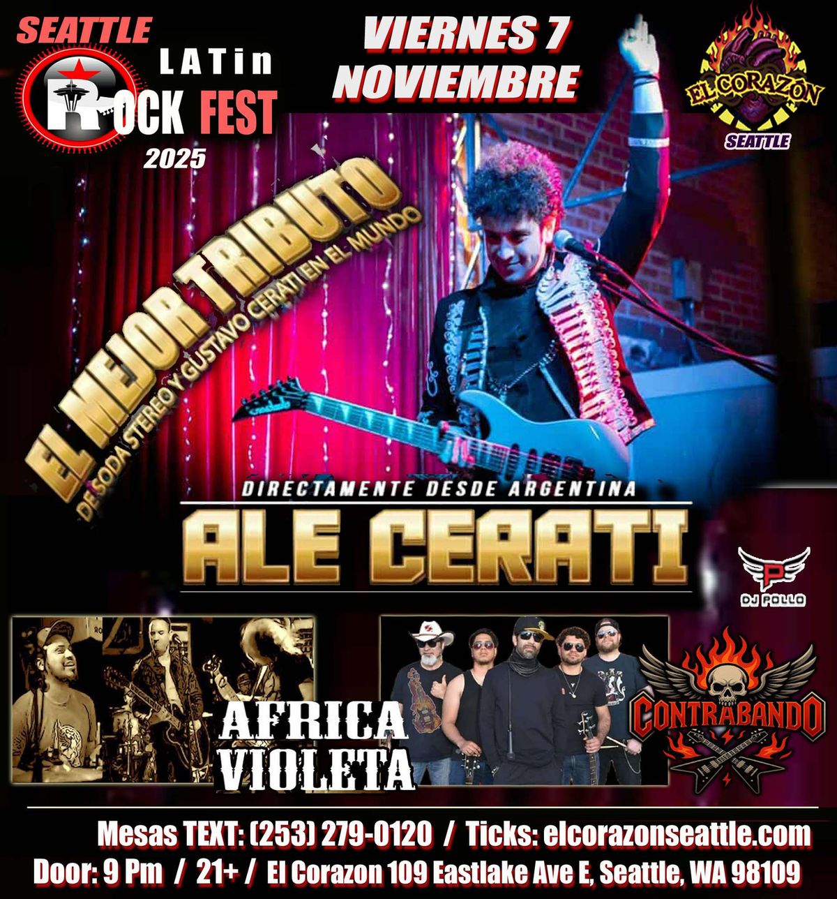 Seattle Latin Rock Fest 2025 at El Corazon in Seattle, WA - Friday ...