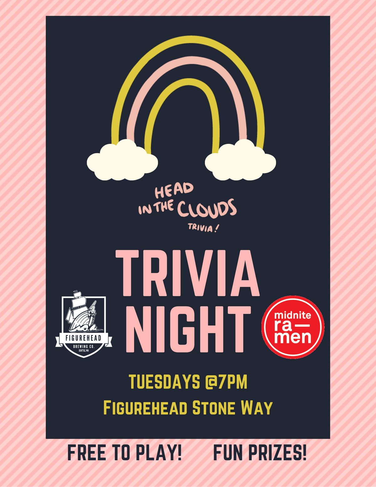 Head in the Clouds Trivia at Figurehead Stone Way in Seattle, WA ...
