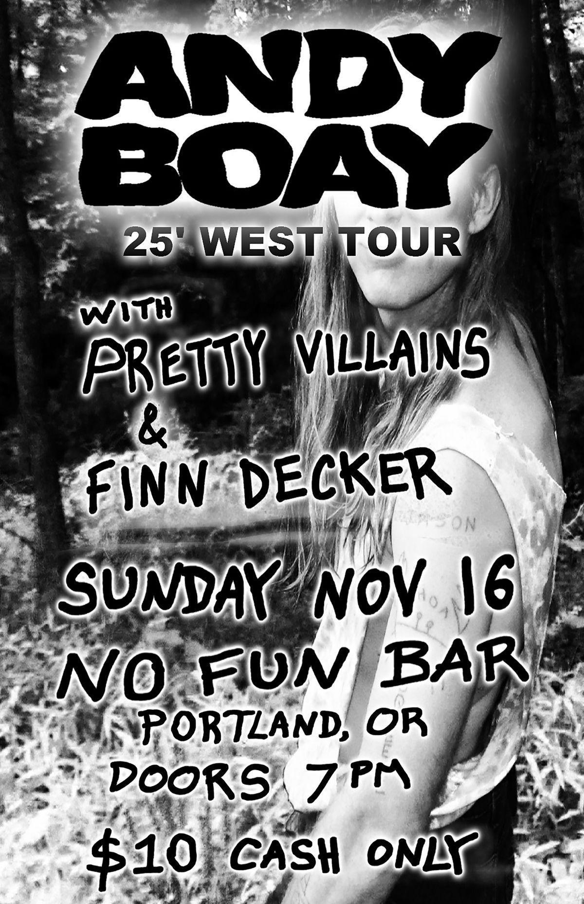 Andy Boay, Pretty Villains, Finn Decker at No Fun in Portland, Oregon ...