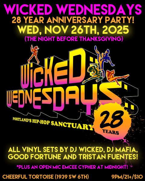 Wicked Wednesday 28 Year Anniversary Party at Cheerful Tortoise in ...