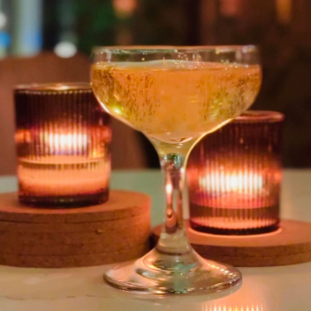 Smoky Champagne Cocktail at Vinnie's Wine Shop in Seattle, WA ...