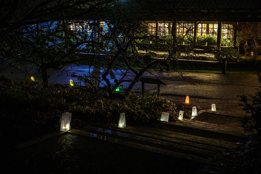Winter Solstice Luminaria Walk at Graham Visitors Center in Seattle, wa ...