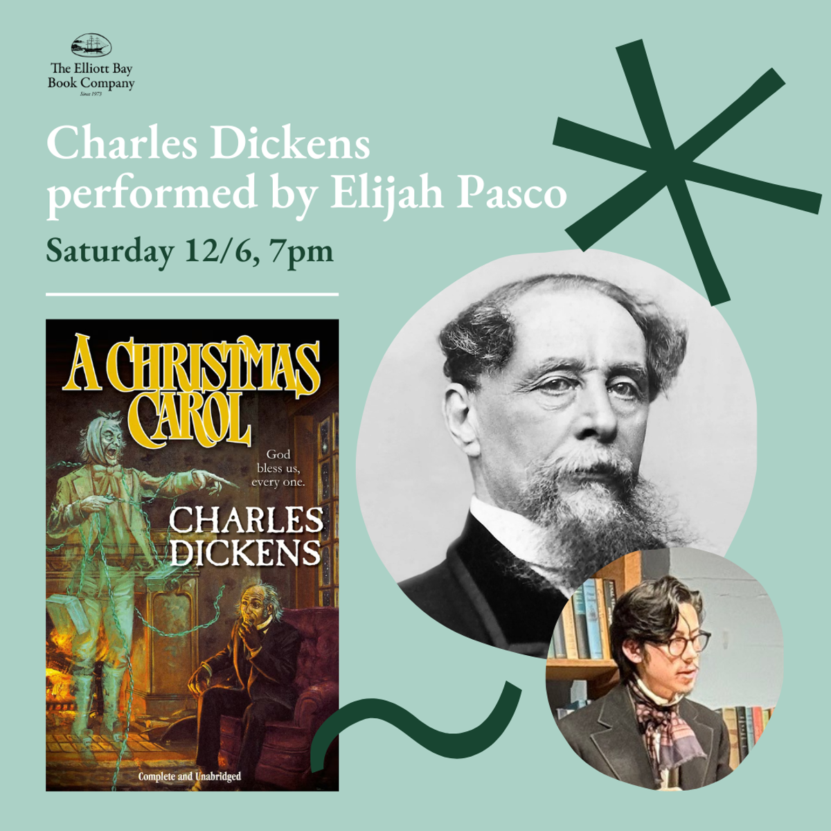 Charles Dickens Performed by Elijah Pasco at Elliott Bay Book Company ...