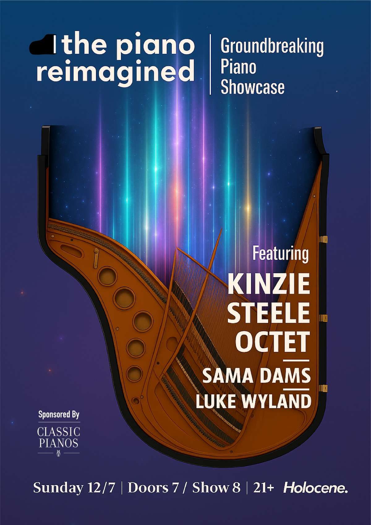 The Piano Reimagined: Kinzie Steele Octet, Sama Dams, Luke Wyland at ...