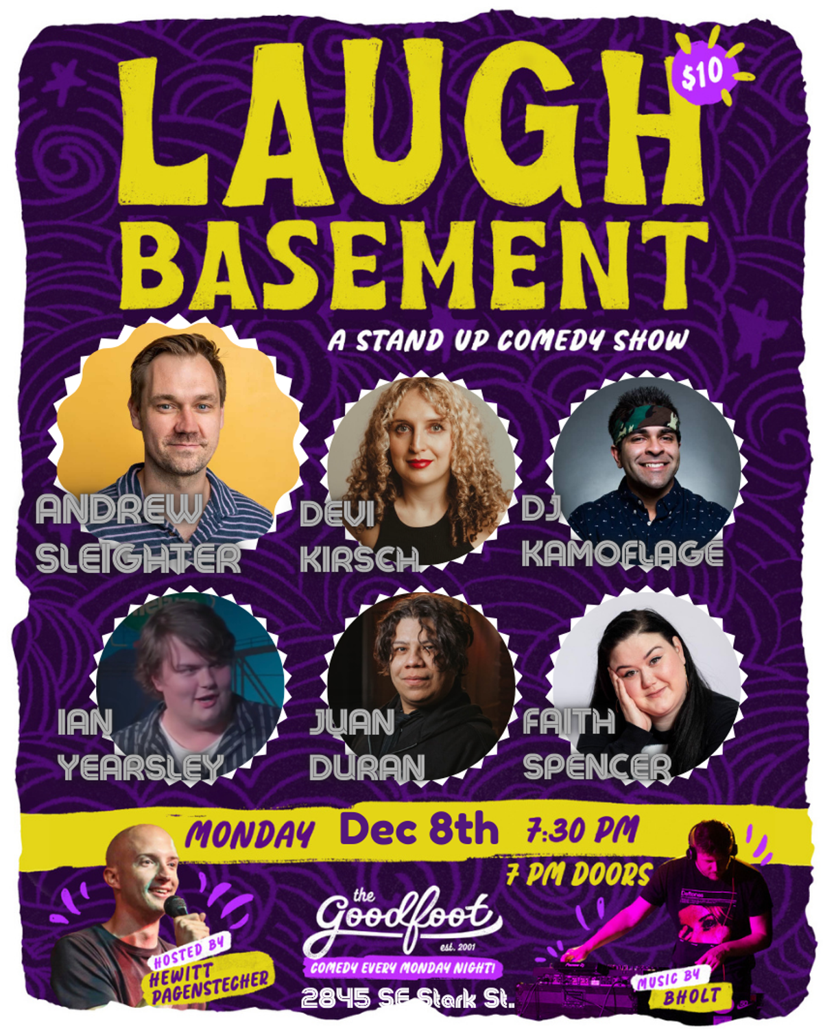 Andrew Sleighter Headlines Laugh Basement at Goodfoot in Portland, OR ...