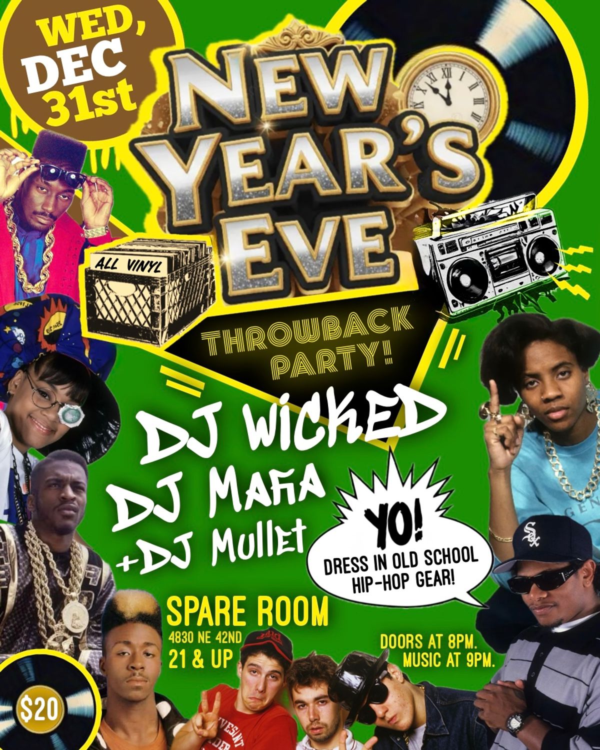DJ Wicked’s New Year’s Eve Throwback Party! at The Spare Room in ...