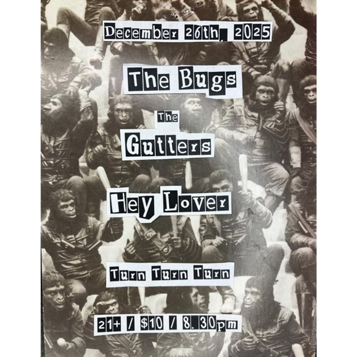 The Bugs, The Gutters, Hey Lover at Turn! Turn! Turn! in Portland ...