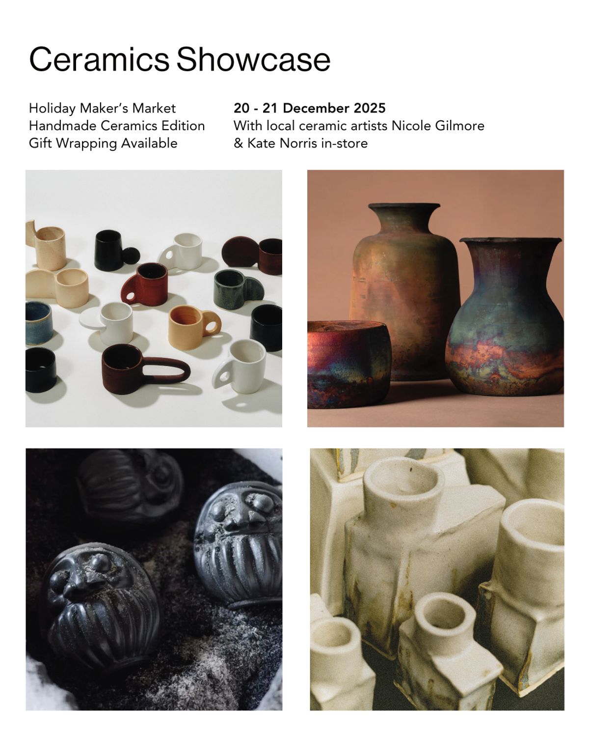 Ceramics Showcase, Holiday Maker's Market at Glasswing in Seattle, WA ...