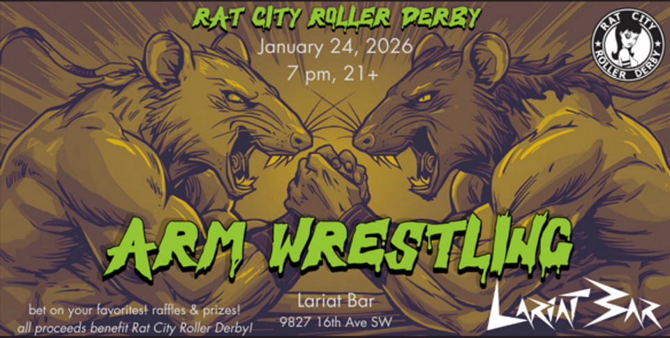 Rat City Roller Derby Arm Wrestling at Lariat Bar in Seattle, WA ...