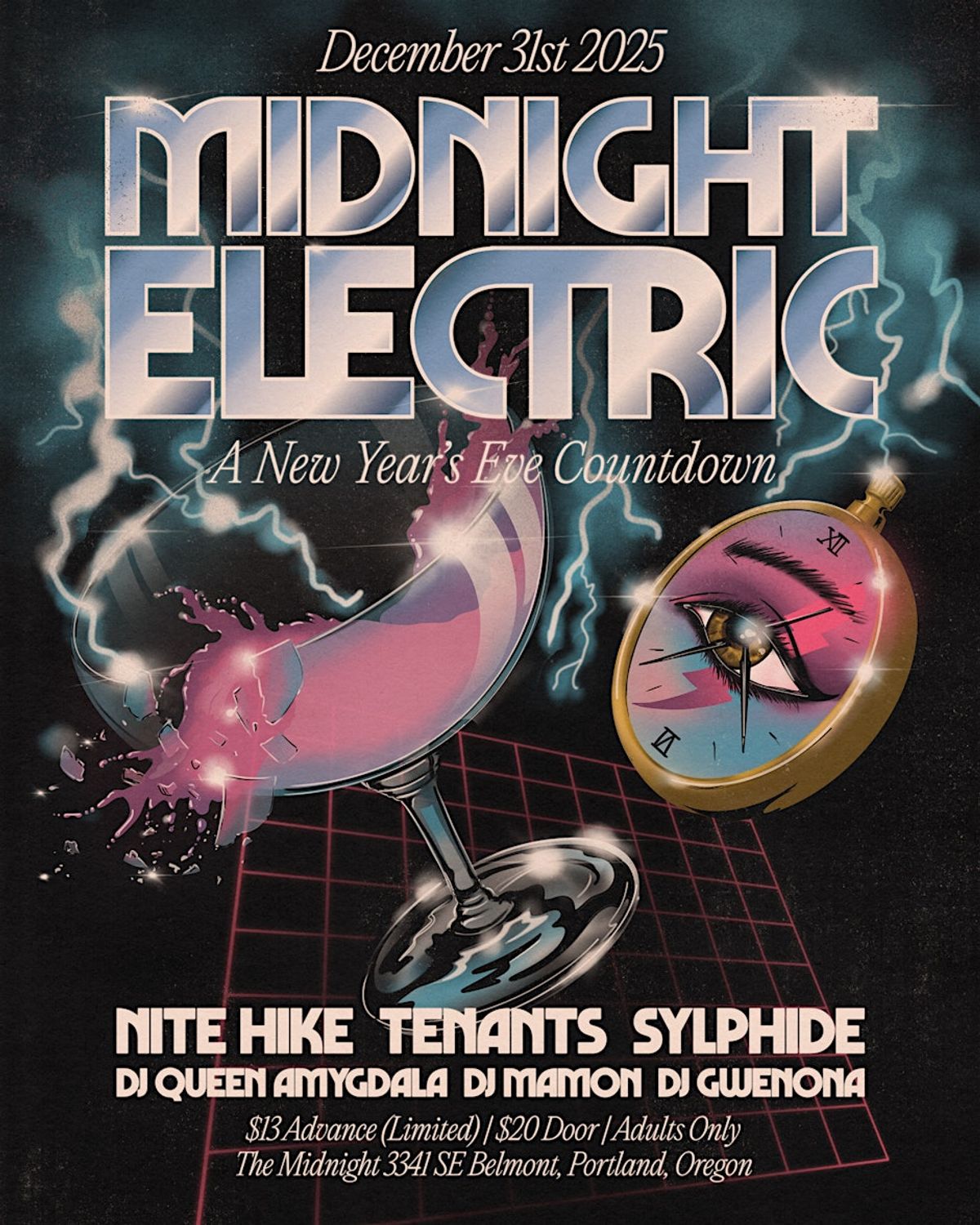 Midnight Electric - New Year’s Eve At The Midnight Society at The ...