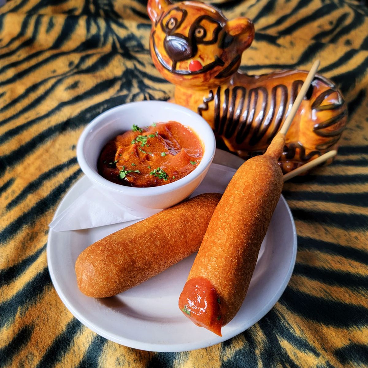 Vegan Curry Corndogs at Hungry Tiger in Portland, OR - Multiple dates ...