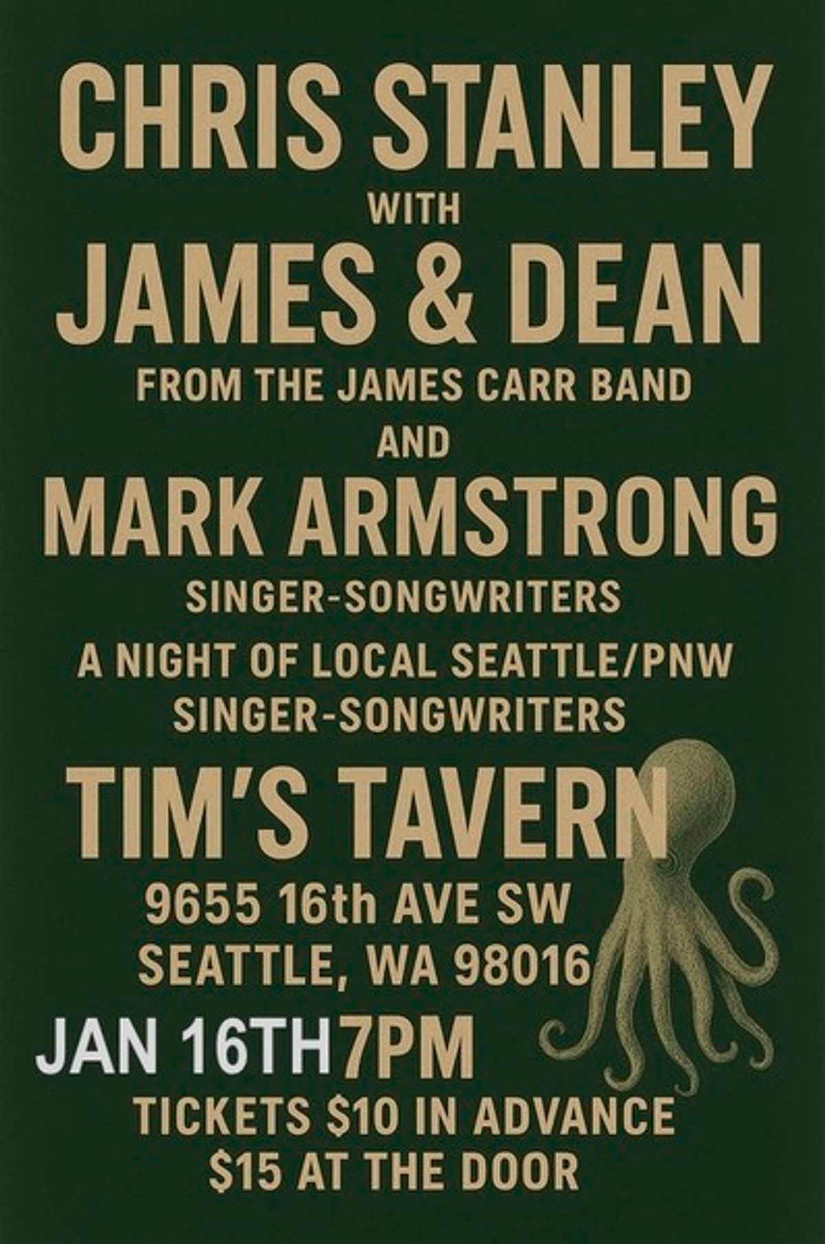 Chris Stanley // James and Dean // Mark Armstrong at Tim's Tavern in ...