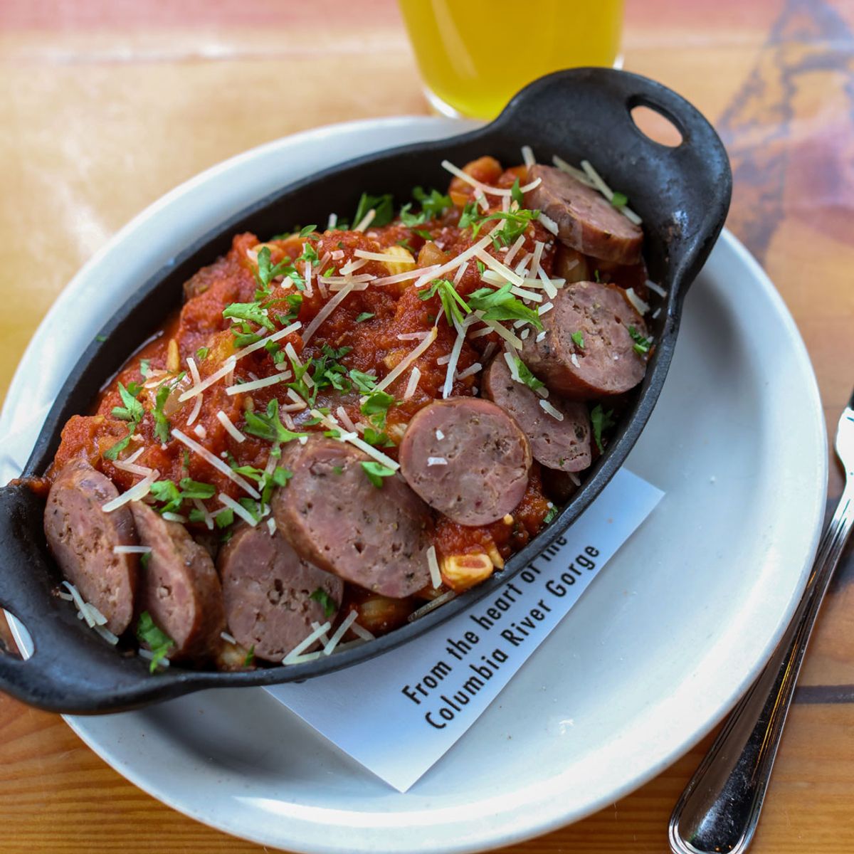 Timber Breast Pasta Bowl at Backwoods Brewing Company in Portland, OR ...