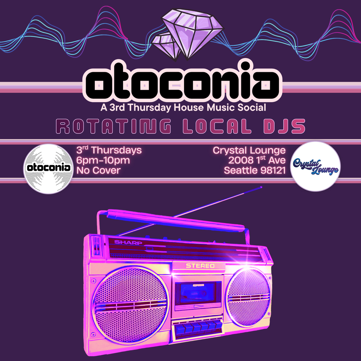 Otoconia :: DJs Mr. Linden & Ramiro :: 3rd Thursday House Music Social ...