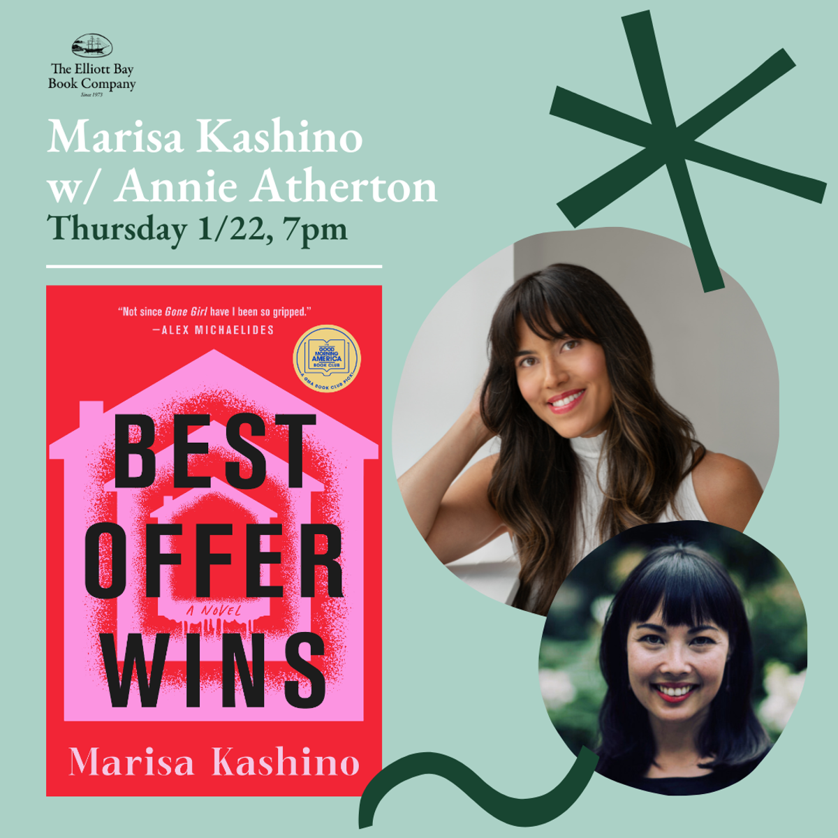 Marisa Kashino with Annie Atherton at Elliott Bay Book Company in ...