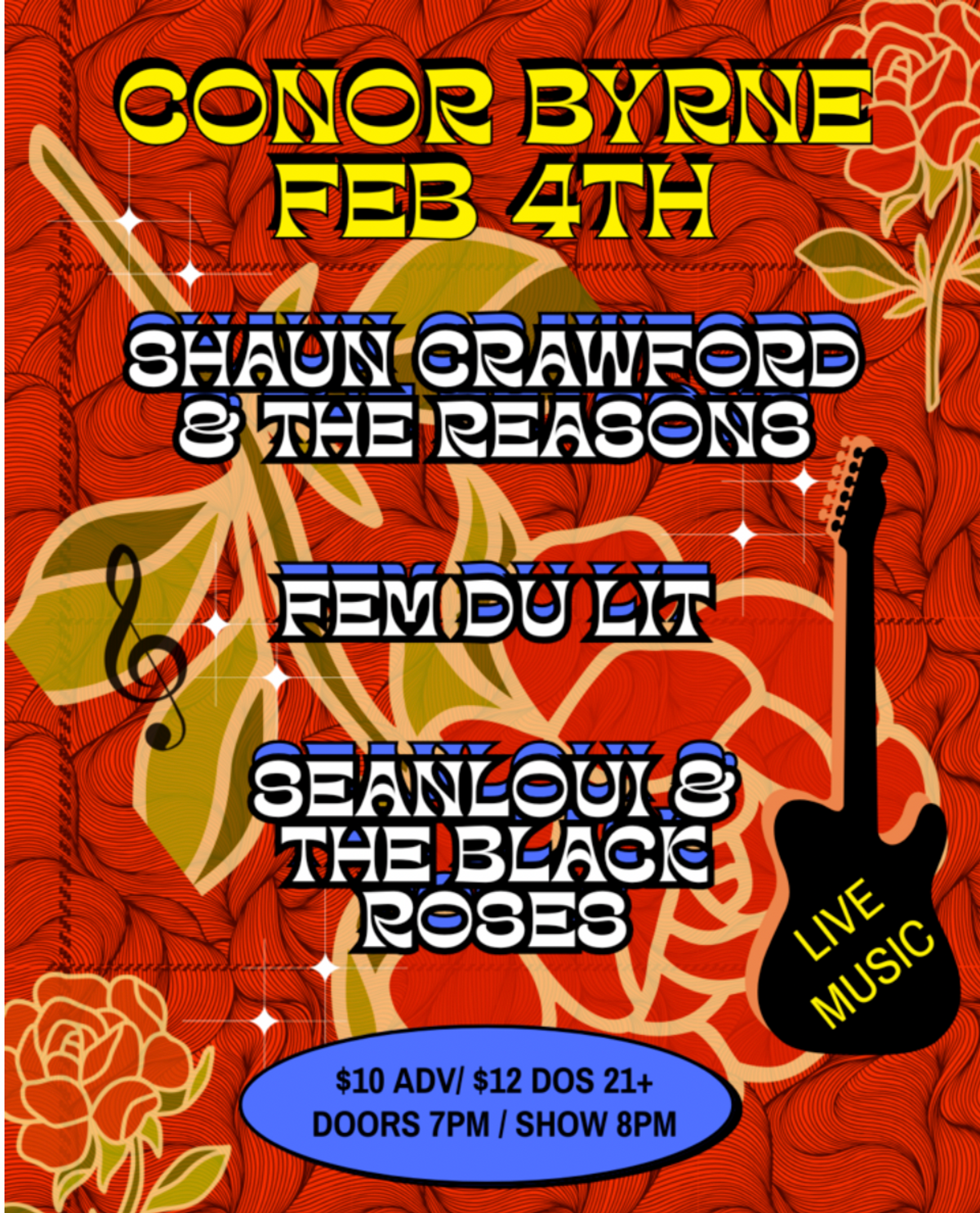 Shaun Crawford and The Reasons + Fem du lit + Seanloui and the Black ...