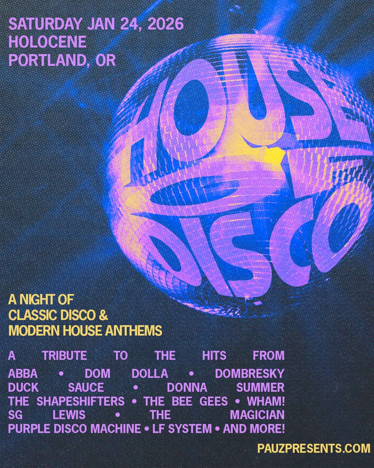 House of Disco - A Night of Classic Disco & Modern House Anthems at ...