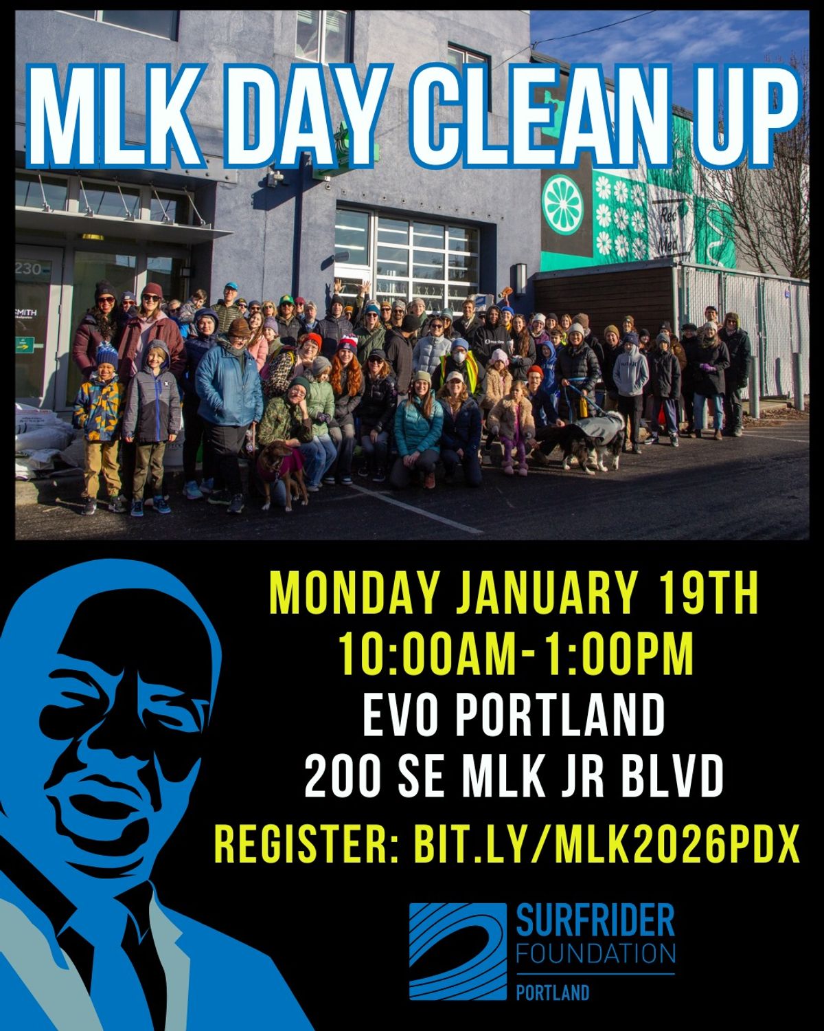 MLK Day of Service Green Streets Clean up at evo Portland in Portland ...