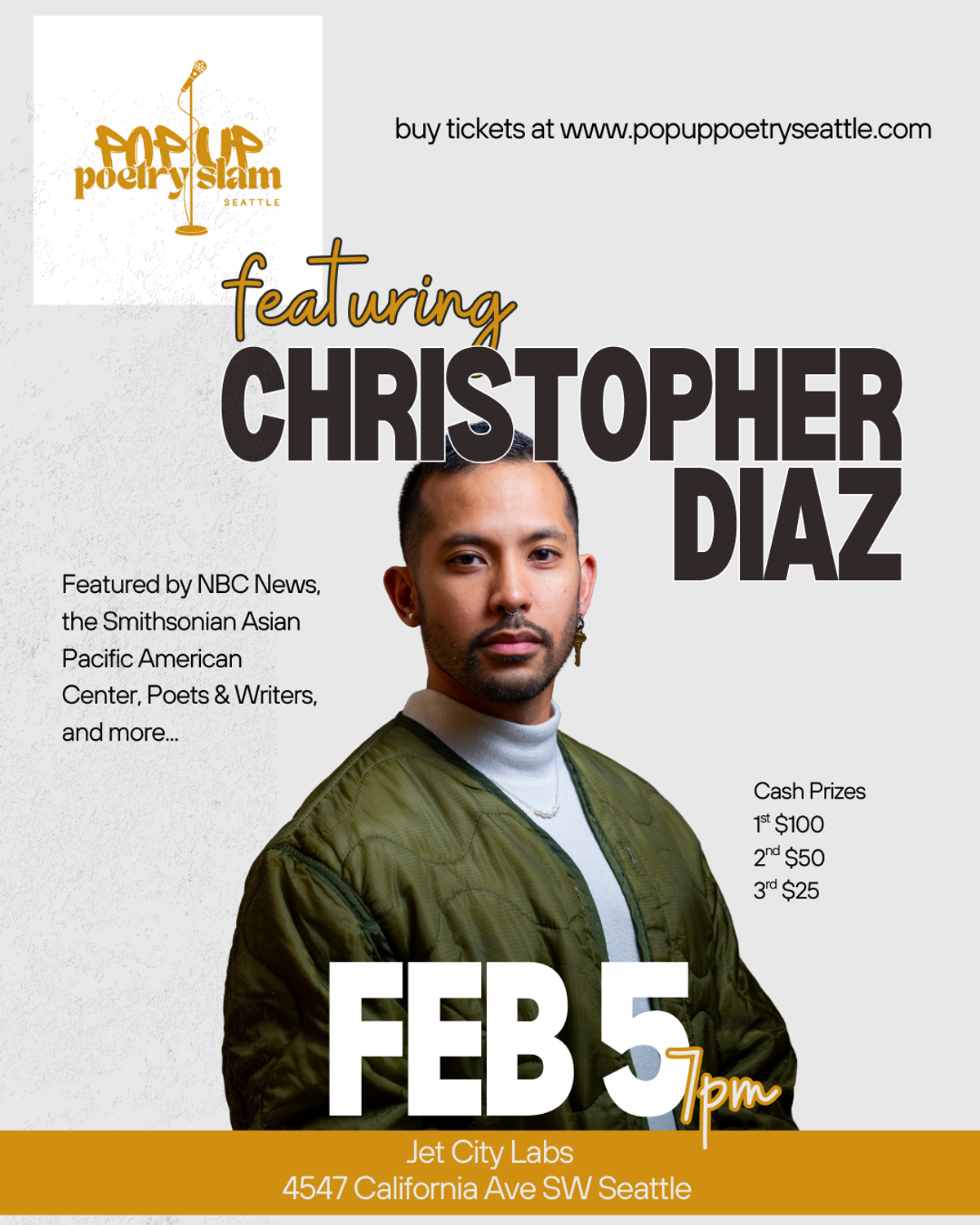 Pop Up Poetry Slam Seattle Season Two Episode Two with Christopher Diaz ...