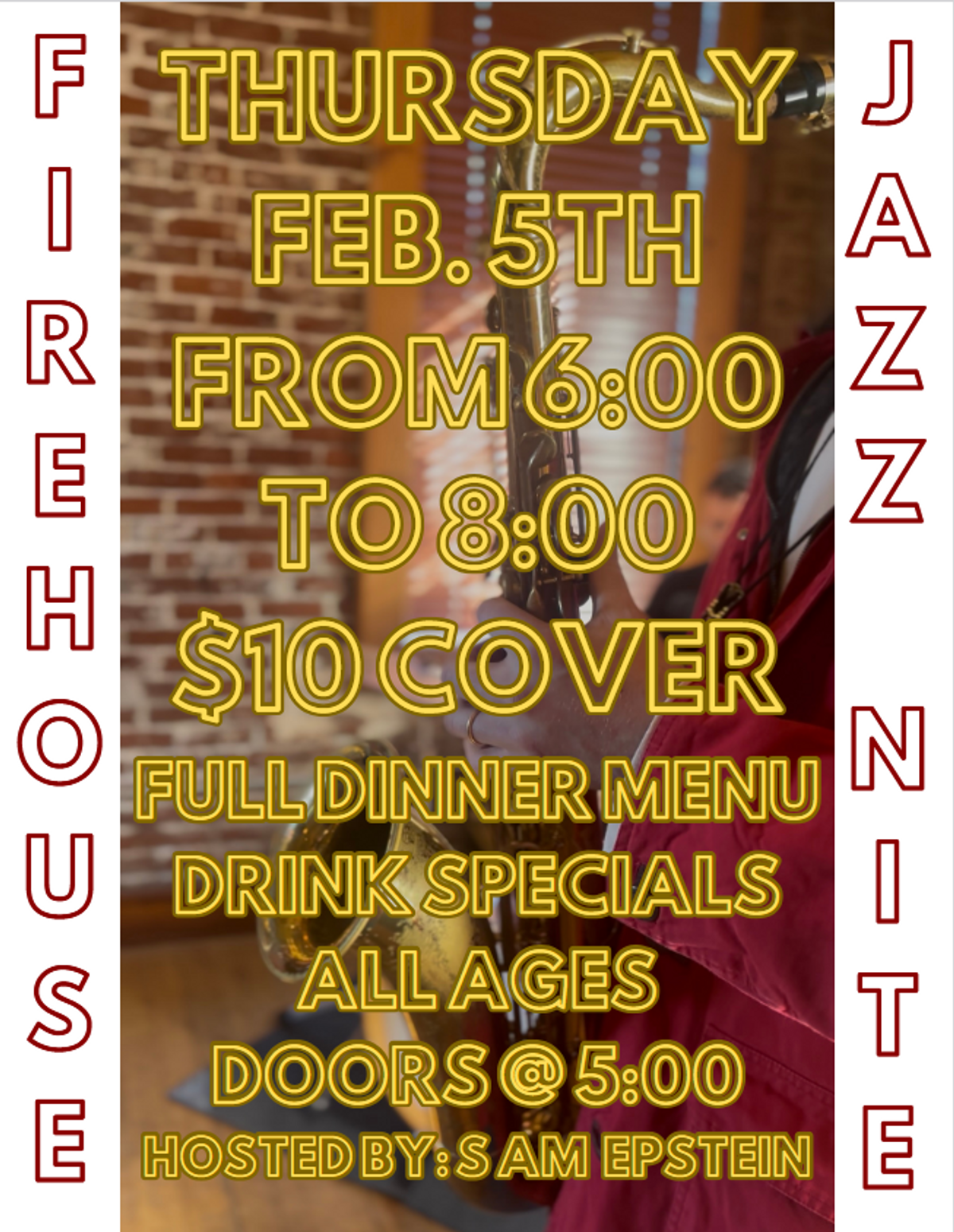 Live Jazz with the Sam Epstein Trio at Firehouse in Portland, OR ...