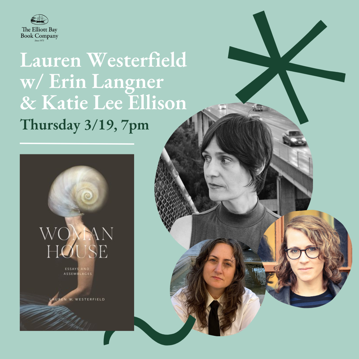 Lauren Westerfield with Erin Langner & Katie Lee Ellison at Elliott Bay ...